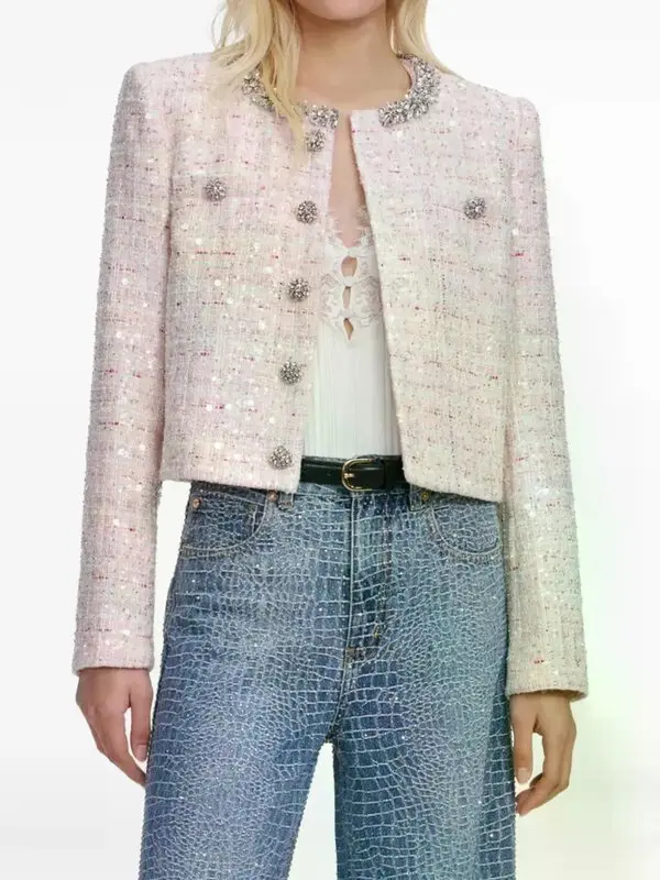 SELF-PORTRAIT Sequin Bouclé Jacket
