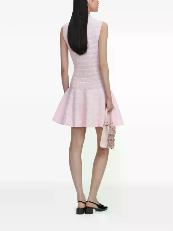 SELF-PORTRAIT Pointelle-knit Mini Dress