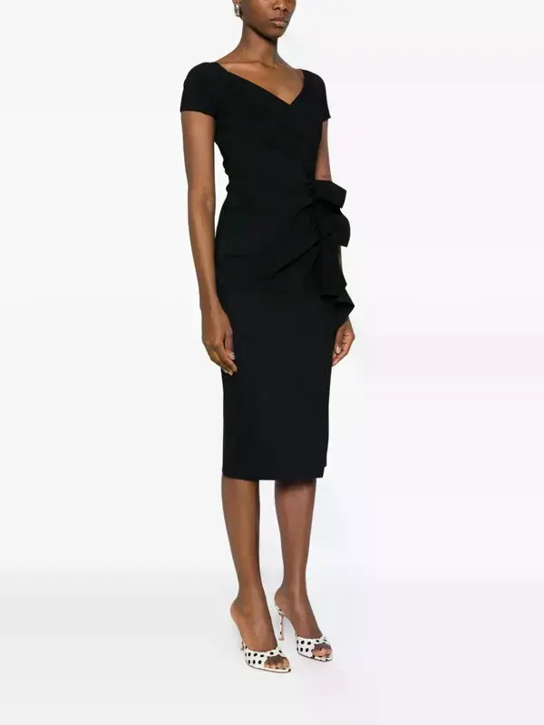 Chiara Boni La Petite Robe Silveria Ruffled Midi Dress In Black - 31% Off |  Editorialist