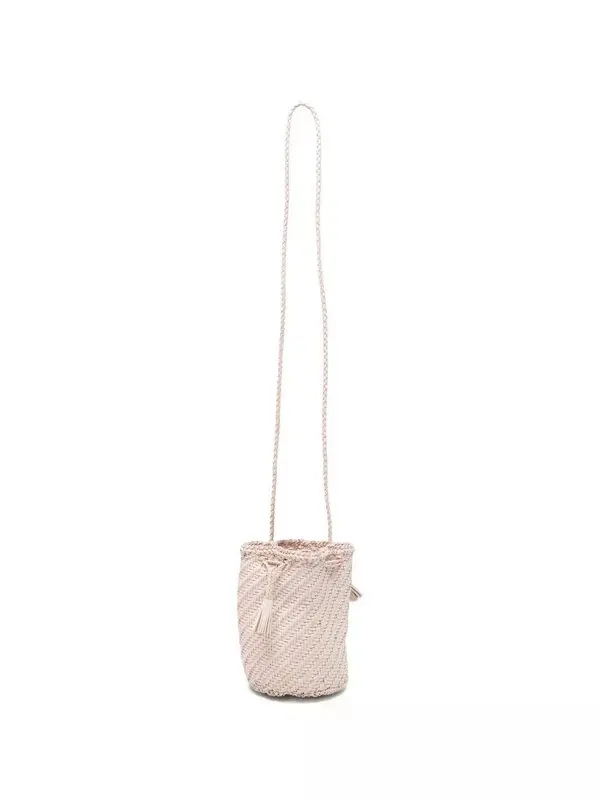 Dragon Diffusion Braided Leather Bucket Bag - Neutrals