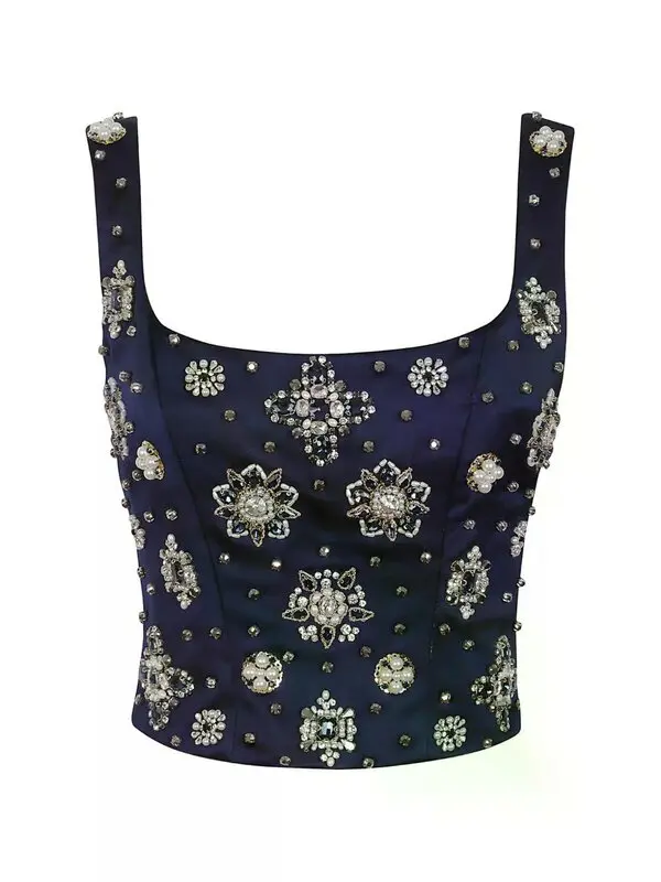 Alice + Olivia Embellished Corset - Blue