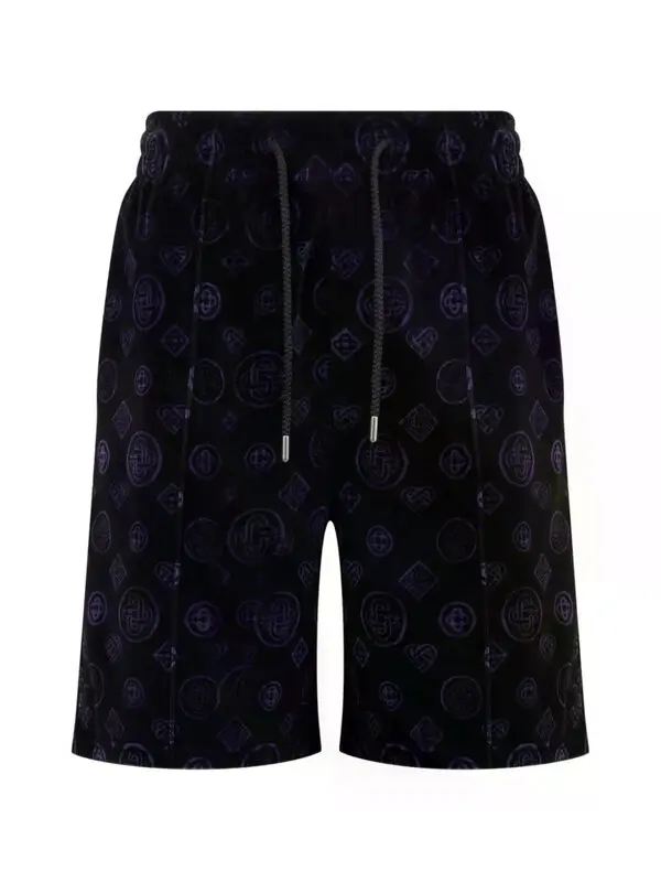 Casablanca Monogram-pattern Shorts - Black