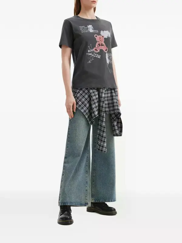 Izzue Wide-leg Layered Jeans