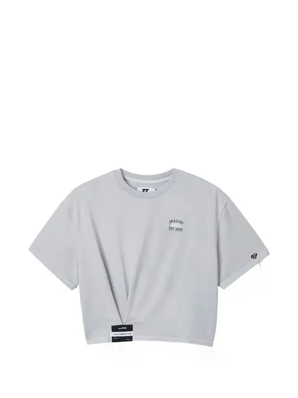 Izzue Twisted Cropped T-shirt - Grey