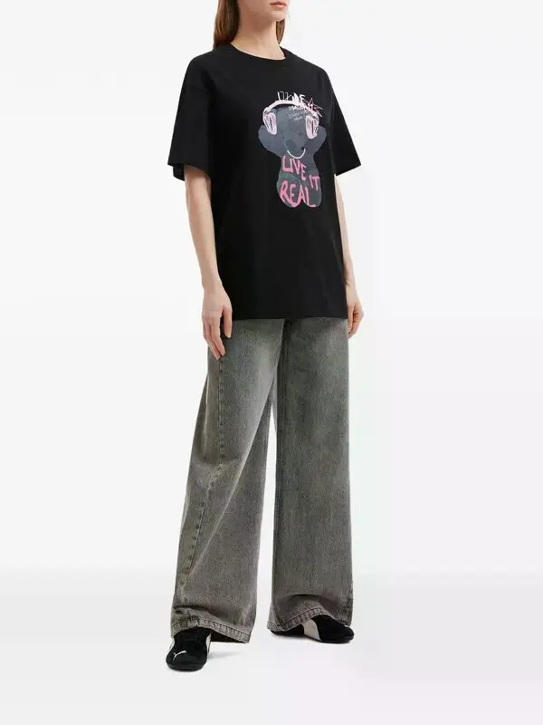 Izzue Graphic-print T-shirt - Black
