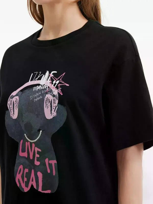 Izzue Graphic-print T-shirt - Black