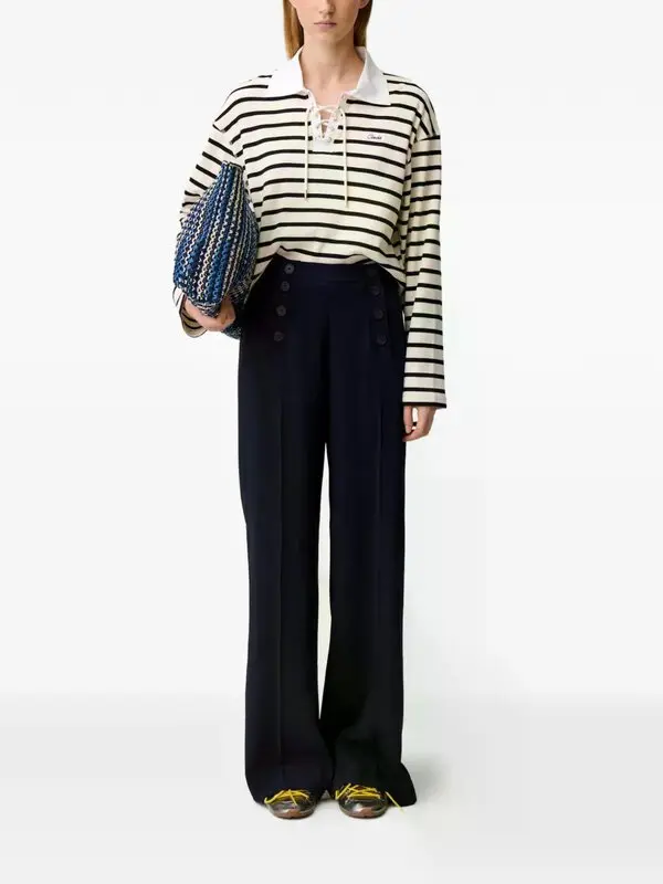 Claudie Pierlot Sailor Trousers With Button Detail