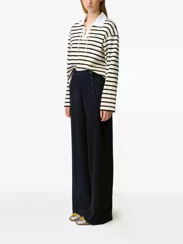 Claudie Pierlot Sailor Trousers With Button Detail