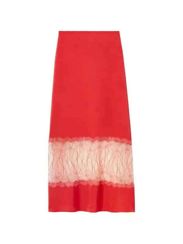 Claudie Pierlot Lace A-line Skirt - Red