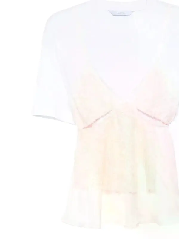 PUSHBUTTON Lace Layered T-shirt