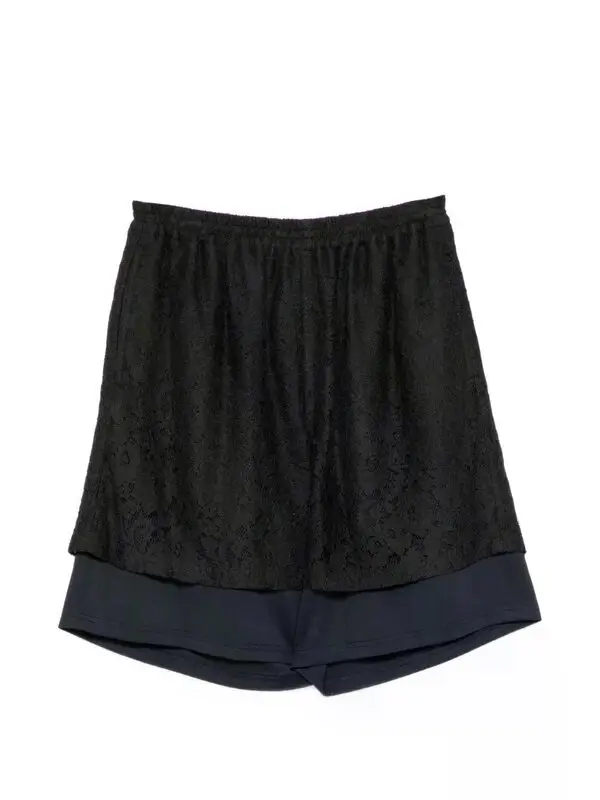 PUSHBUTTON Lace-embellished Shorts