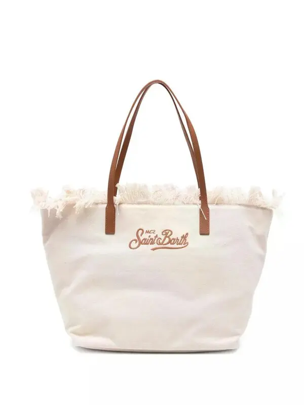 MC2 SAINT BARTH Fringed Detail Tote Bag - Neutrals