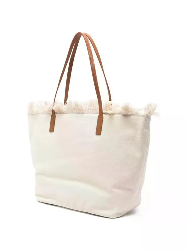 MC2 SAINT BARTH Fringed Detail Tote Bag - Neutrals