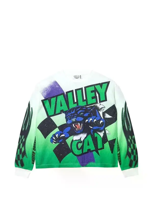 VALE FOREVER Valley Cat Thermal Hoodie - Green