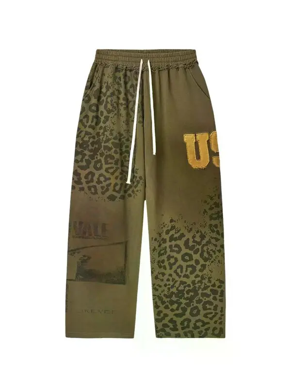 VALE FOREVER Safari Animal-print Track Pants - Green