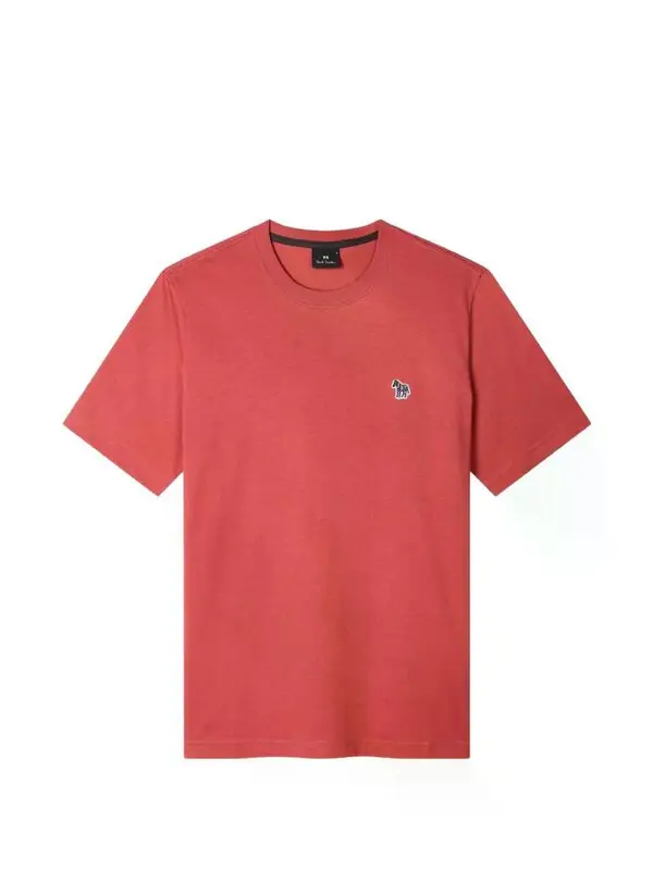 Paul Smith Embroidered-logo Round-neck T-shirt - Red