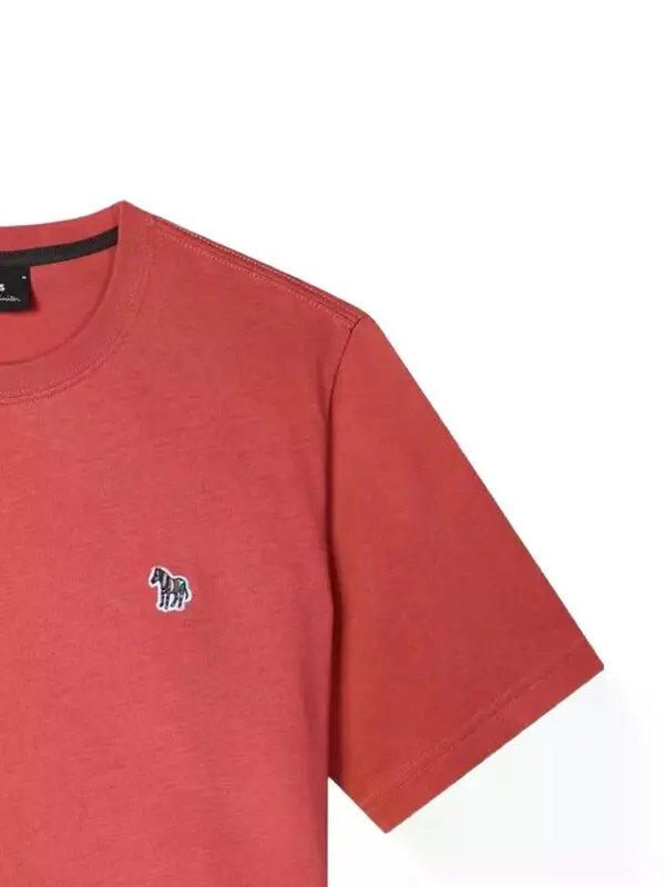 Paul Smith Embroidered-logo Round-neck T-shirt - Red