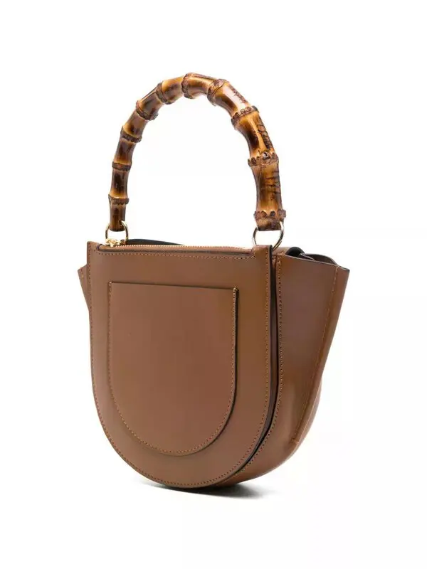 WANDLER Bamboo-handle Tote Bag - Brown