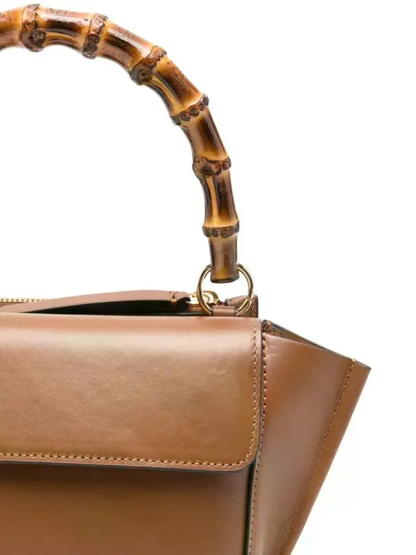 WANDLER Bamboo-handle Tote Bag - Brown