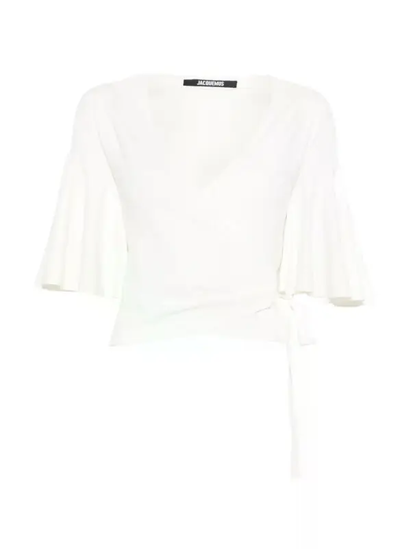 Jacquemus The Paysan Ruffled Top - White
