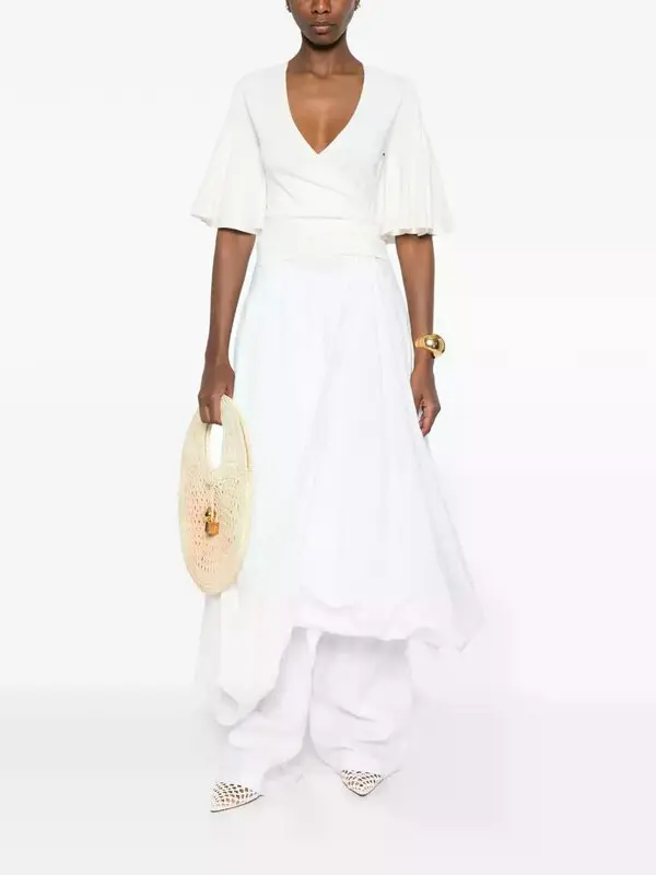 Jacquemus The Paysan Ruffled Top - White