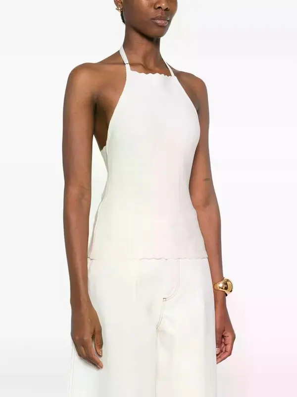 Jacquemus The Tablier Halter Top - White