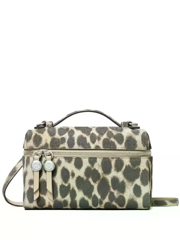 Tory Burch Slim Romy Suede Top Handle Bag - Neutrals