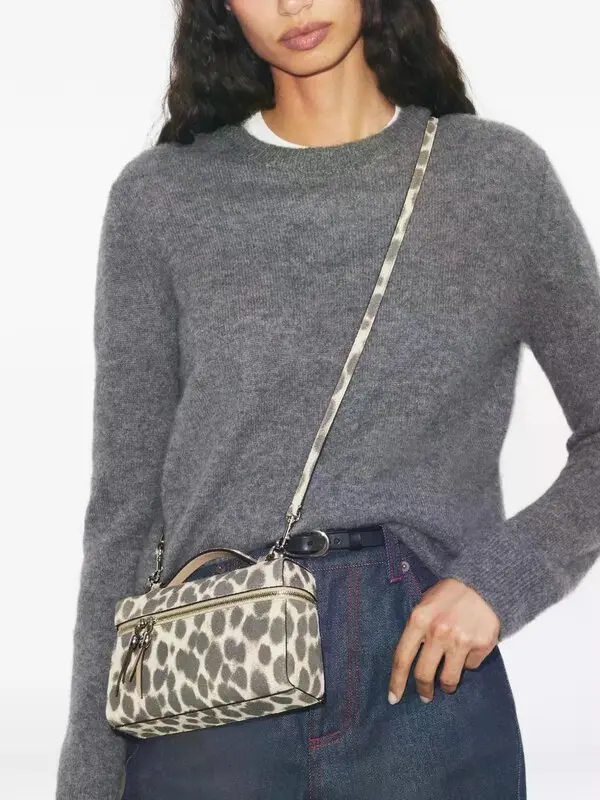 Tory Burch Slim Romy Suede Top Handle Bag - Neutrals