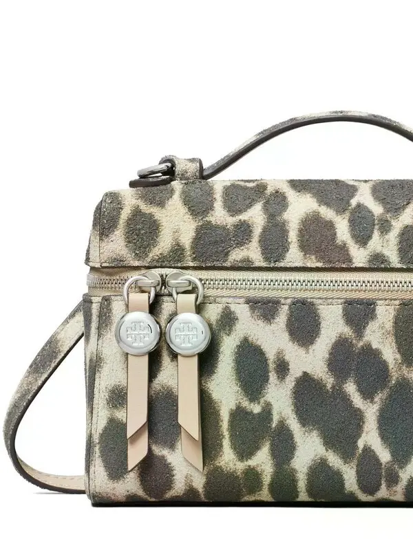 Tory Burch Slim Romy Suede Top Handle Bag - Neutrals