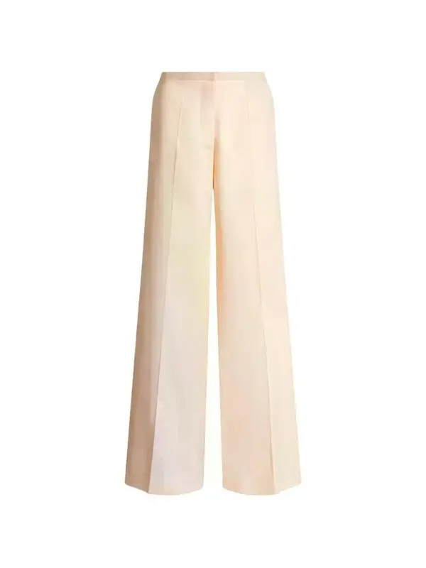 Alberta Ferretti Pressed-crease Wide-leg Trousers - Pink