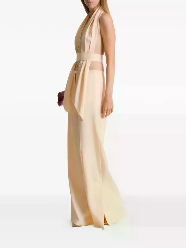 Alberta Ferretti Pressed-crease Wide-leg Trousers - Pink