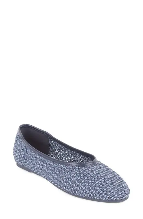 Tahari Woven Ballerina Flat - Blue/blue