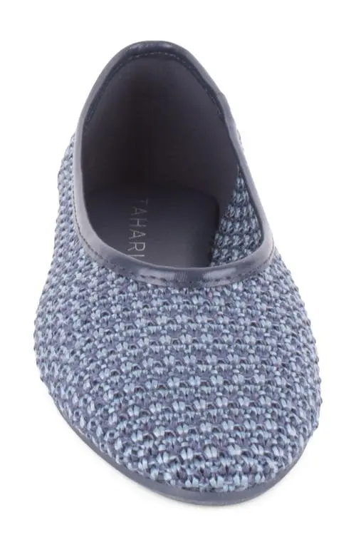 Tahari Woven Ballerina Flat - Blue/blue