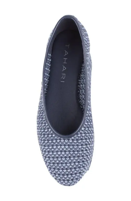 Tahari Woven Ballerina Flat - Blue/blue