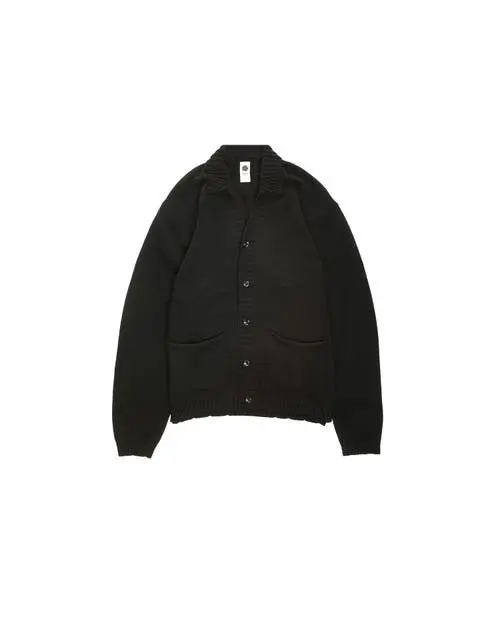 VOWELS Wool And Cashmere Blend Shirt Cardigan - Black