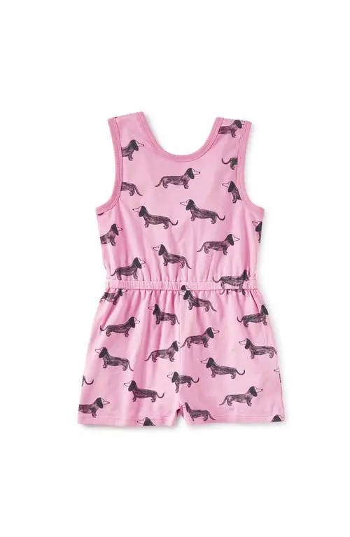TEA COLLECTION Reversible Wrap Romper - Dachshunds