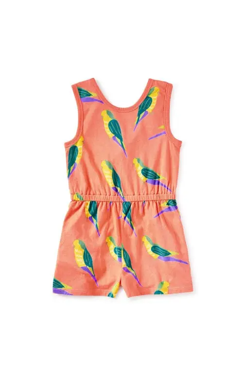 TEA COLLECTION Reversible Wrap Romper - Monk Parakeet