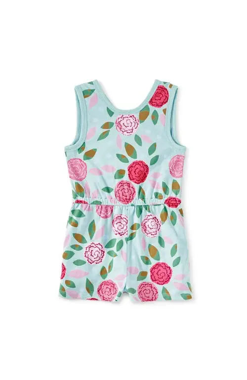 TEA COLLECTION Reversible Wrap Romper - Spinning Carnations