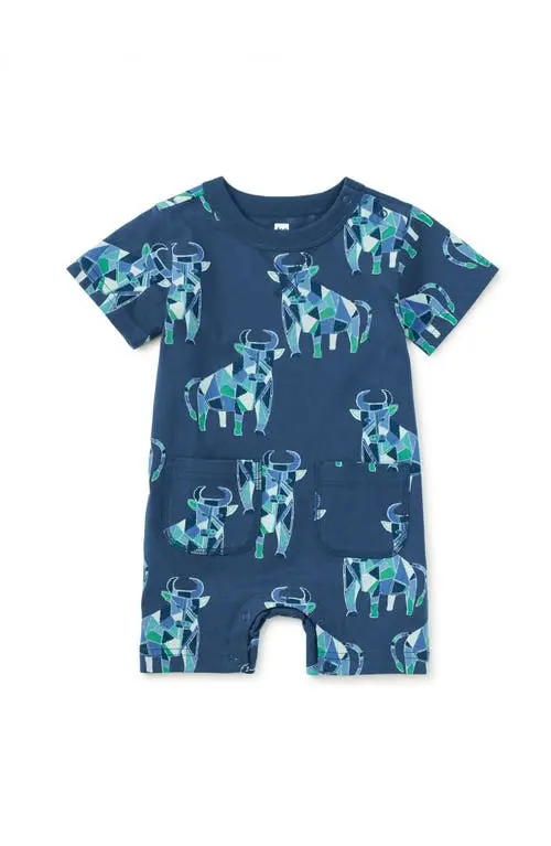 TEA COLLECTION Double Pocket Baby Romper - Picasso's Toros