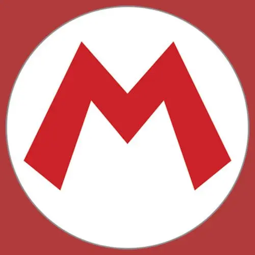 NINTENDO Mario Circle Icon T-shirt - Red
