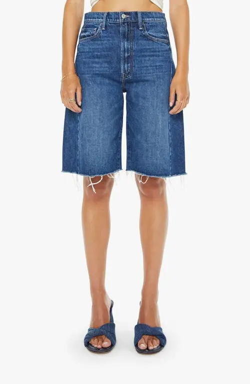 MOTHER The Half-pipe Frayed High Waist Bermuda Shorts - Did You Bring Me Anything