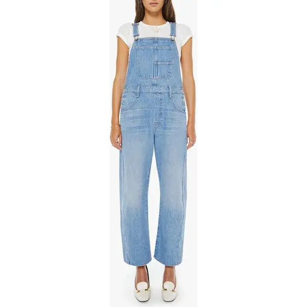 MOTHER The Half-pipe Ankle Barrel Leg Denim Overalls - Last Bite