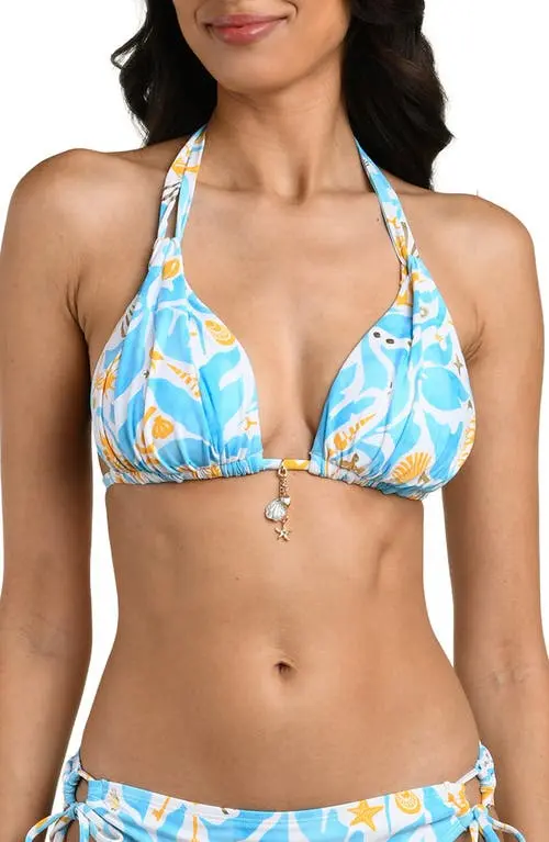 La Blanca Halter Bikini Top - Sky