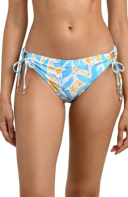 La Blanca Trinket Adjustable Loop Hipster Bikini Bottoms - Sky