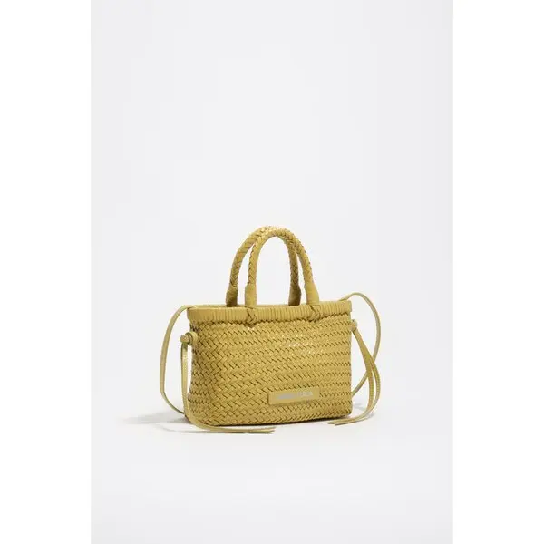 Bimba Y Lola Plaited Leather Xs Bag - Light Yellow