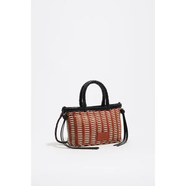 Bimba Y Lola Plaited Leather Xs Bag - Tan