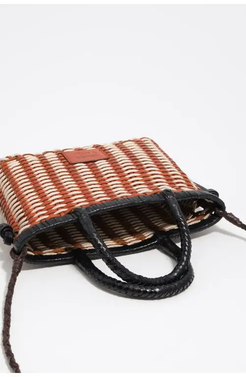Bimba Y Lola Plaited Leather Xs Bag - Tan