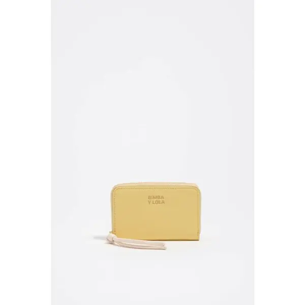 Bimba Y Lola Leather Card Holder Coin Purse Ss26 - Banana