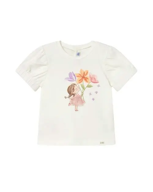 MAYORAL Girl With Doll T-shirt - White