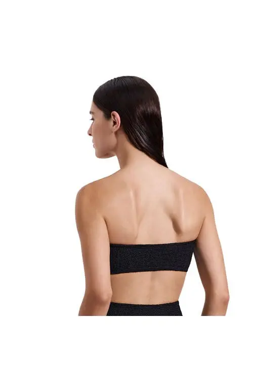 LUMA GOTTEX Tulum Bandeau Bikini Top - Black